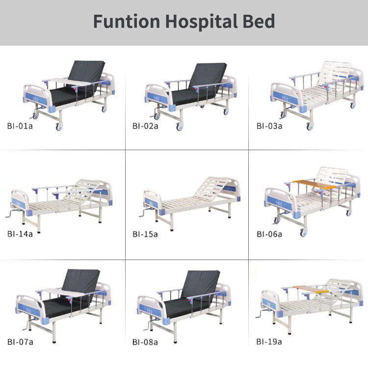 Adjustable Manual 1Crank Hospital Beds Patient Medical Bed from China ...